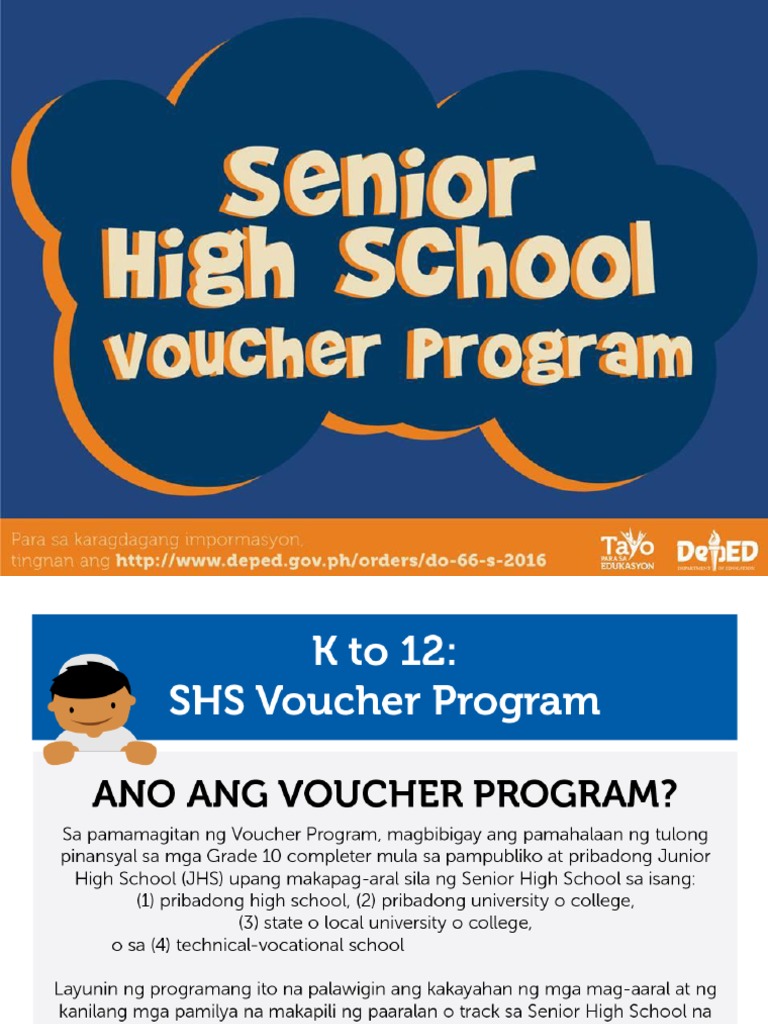 SHS Voucher Program Eligibility Guide | PDF | School Voucher | Government
