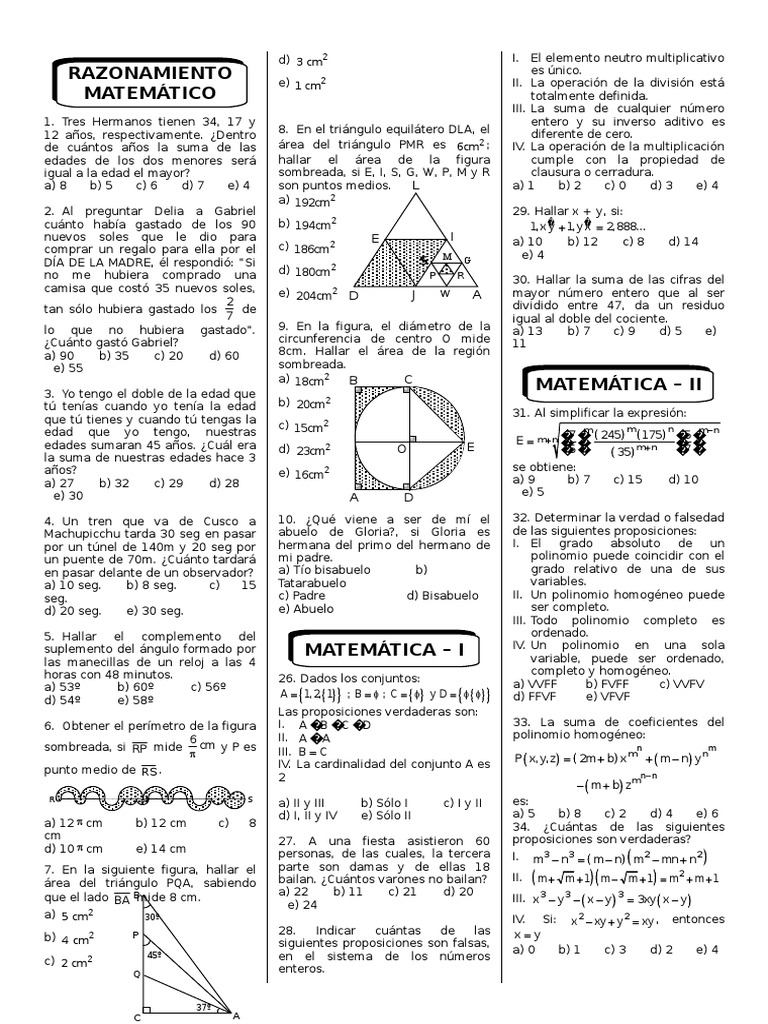 Res 01 | PDF | Matemática Elemental | Números