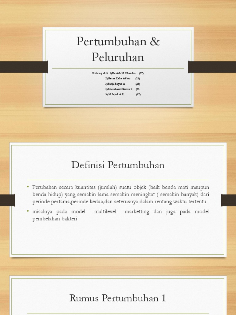 Matematika (Pertumbuhan Dan Peluruhan) | PDF | Sains & Matematika
