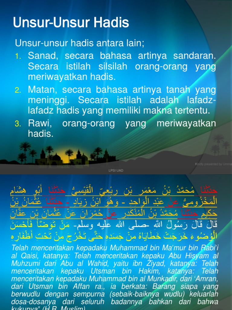 Unsur-Unsur Hadis | PDF