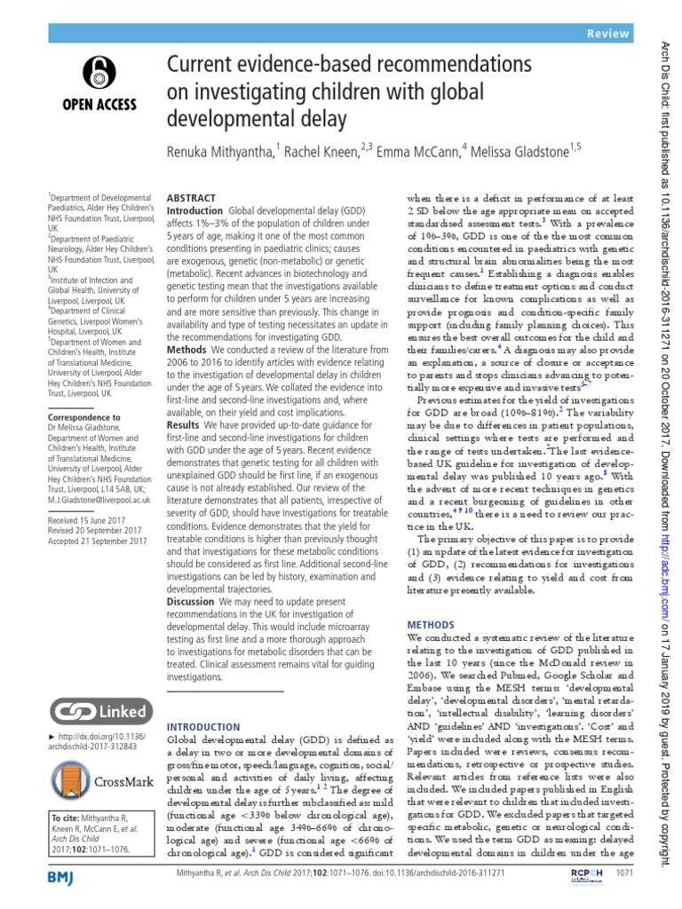 Current Evidence-Based Recommendations On Investigating Children With ...