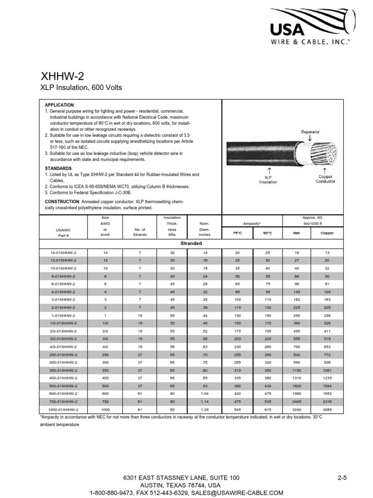 XHHW 2 PDF | PDF | Electrical Wiring | Manufactured Goods