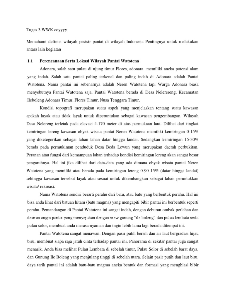 Pantai Watotena | PDF