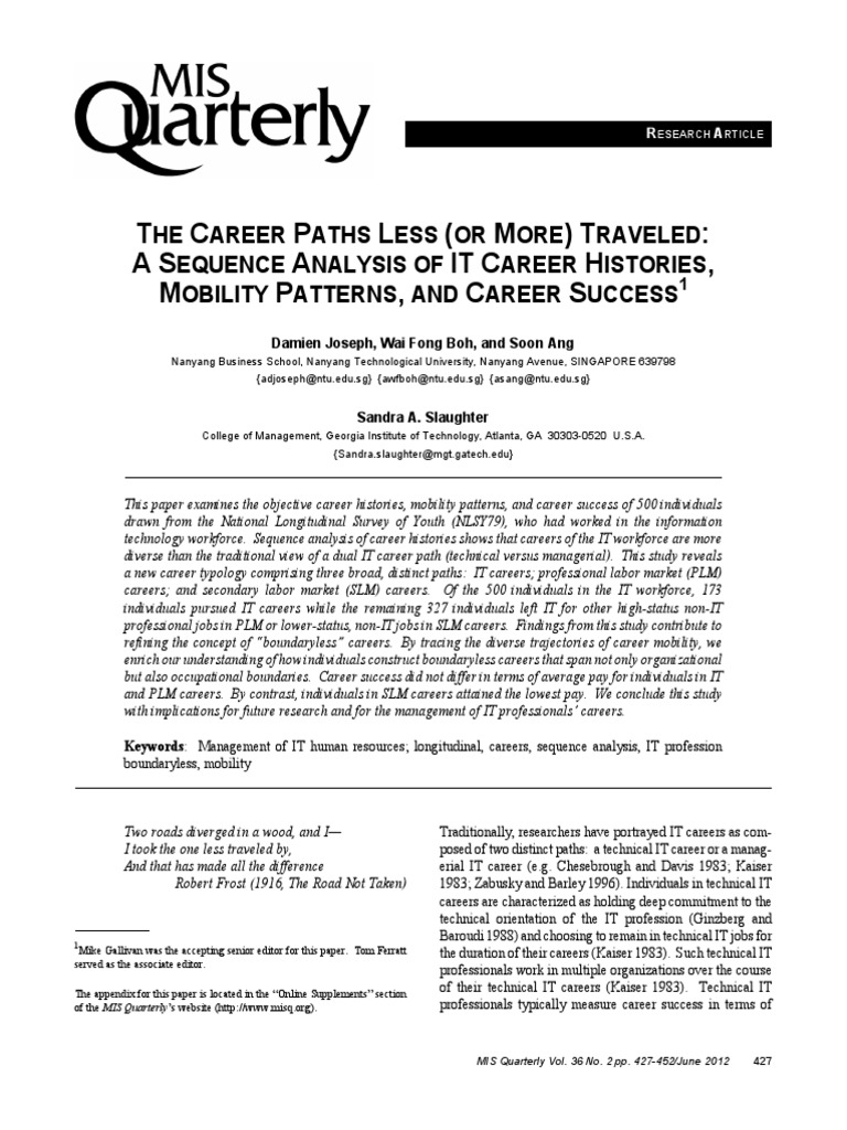 IT Career Paths PDF | PDF | Cluster Analysis | Human Capital
