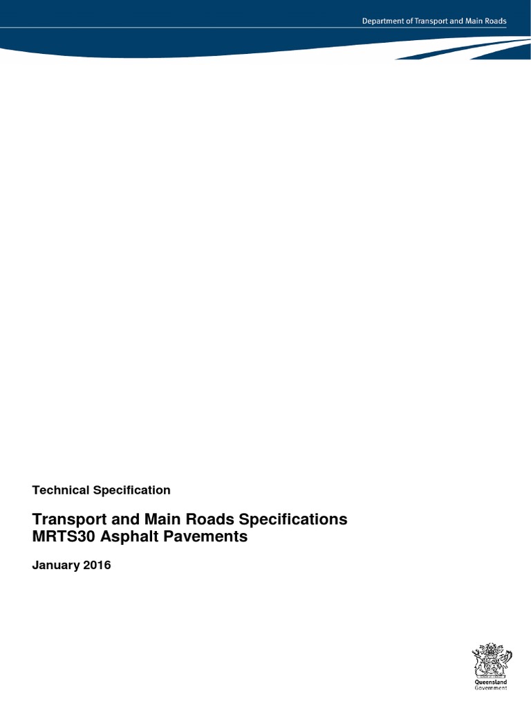 Transport and Main Roads Specifications PDF | PDF | Road Surface | Asphalt