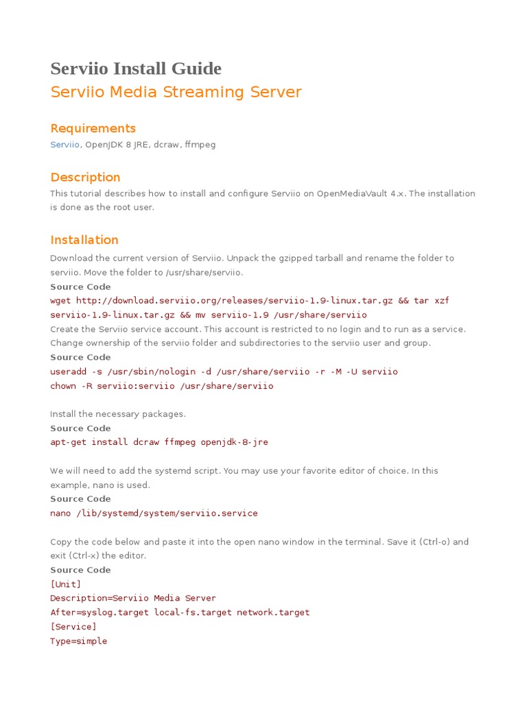 Serviio Install Guide | PDF | Computers