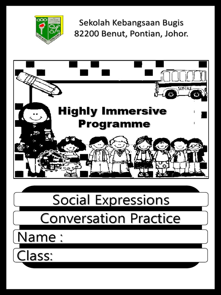 Social Expressions Conversation Practice Name: Class:: Highly Immersive ...