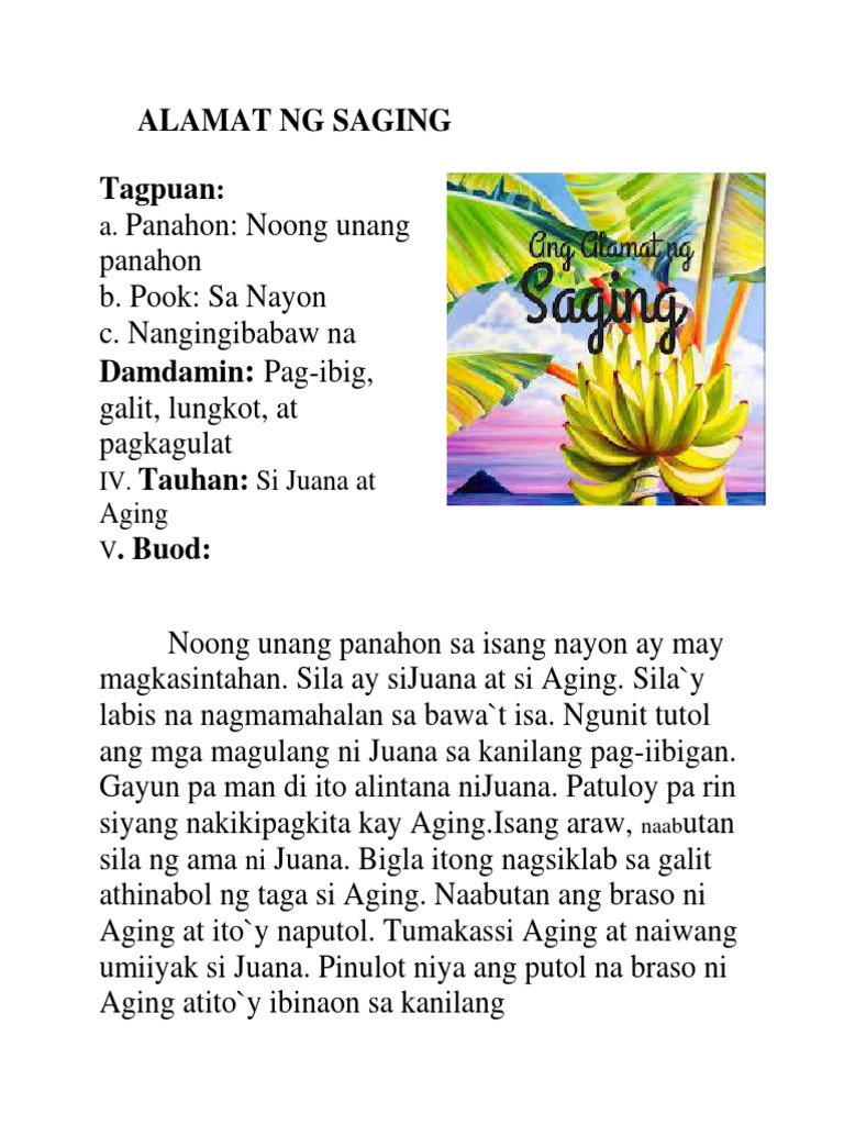 Alamat NG Saging | PDF