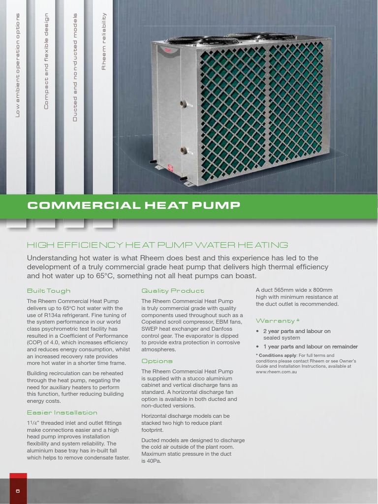 CommercialHeatPump CommercialbrochureSept2015 | PDF | Heat Pump | Water ...