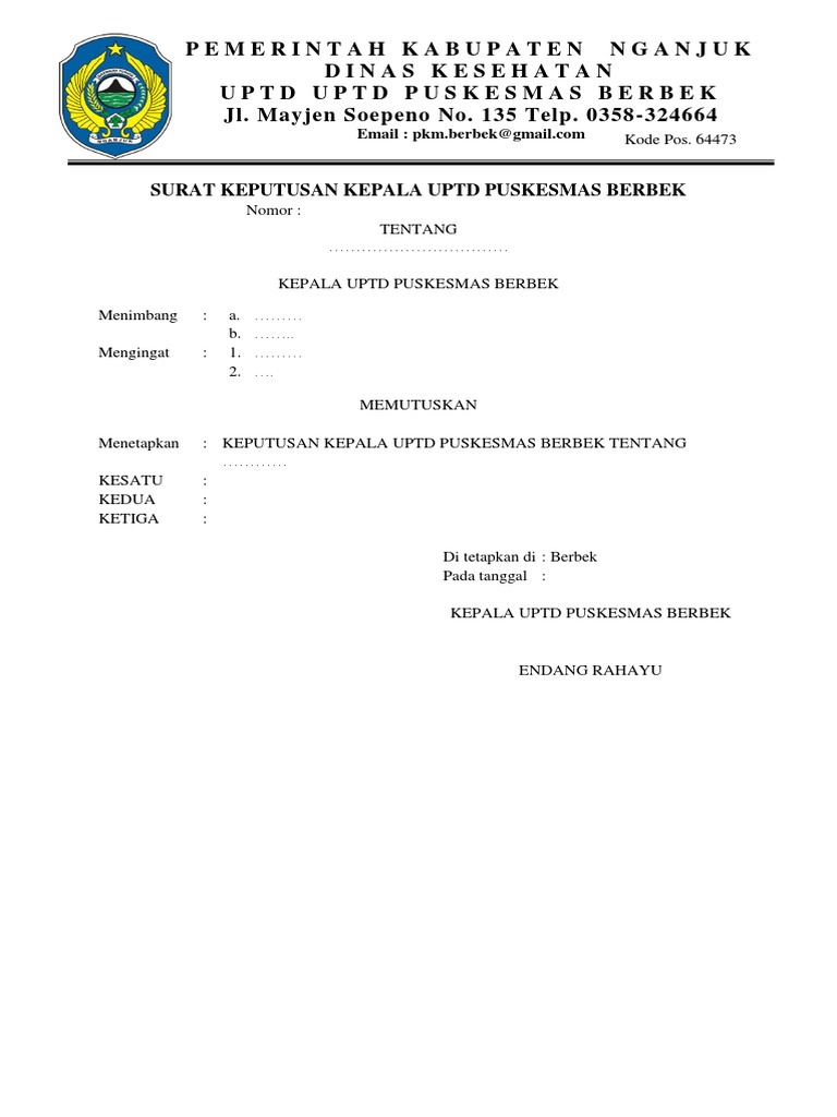 Blangko SK | PDF
