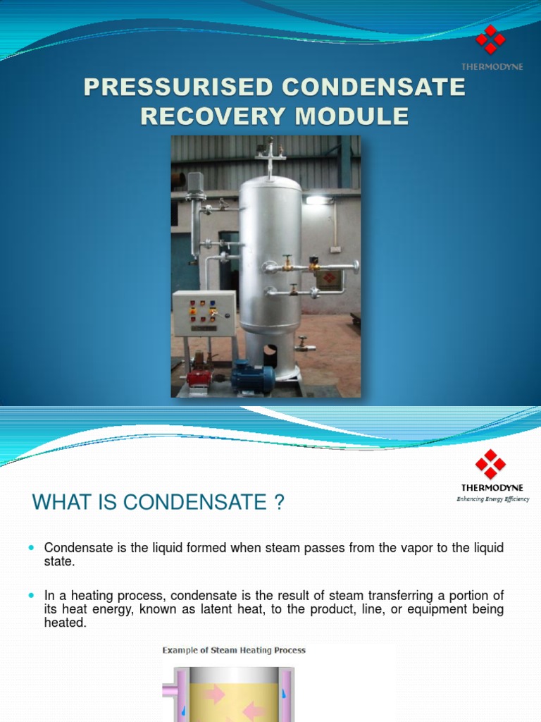 Pcrm-Condensate Recovery Systems | PDF | Latent Heat | Steam