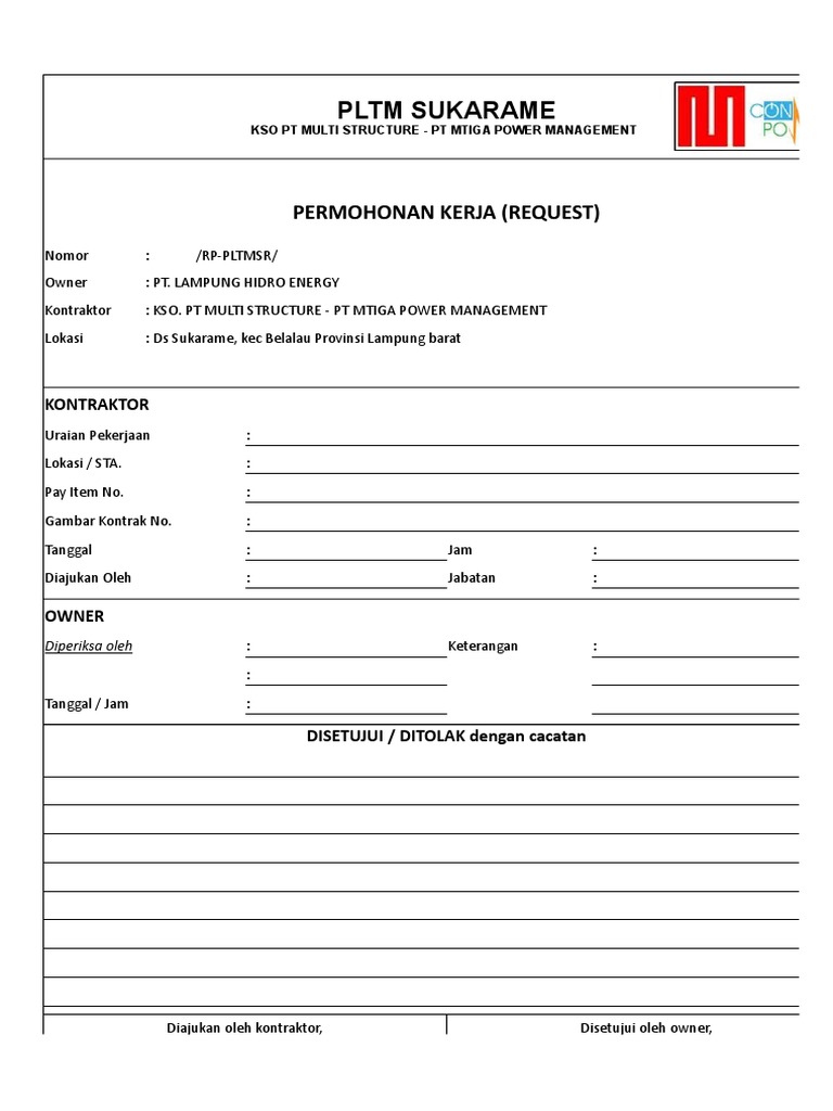 Request Pekerjaan | PDF