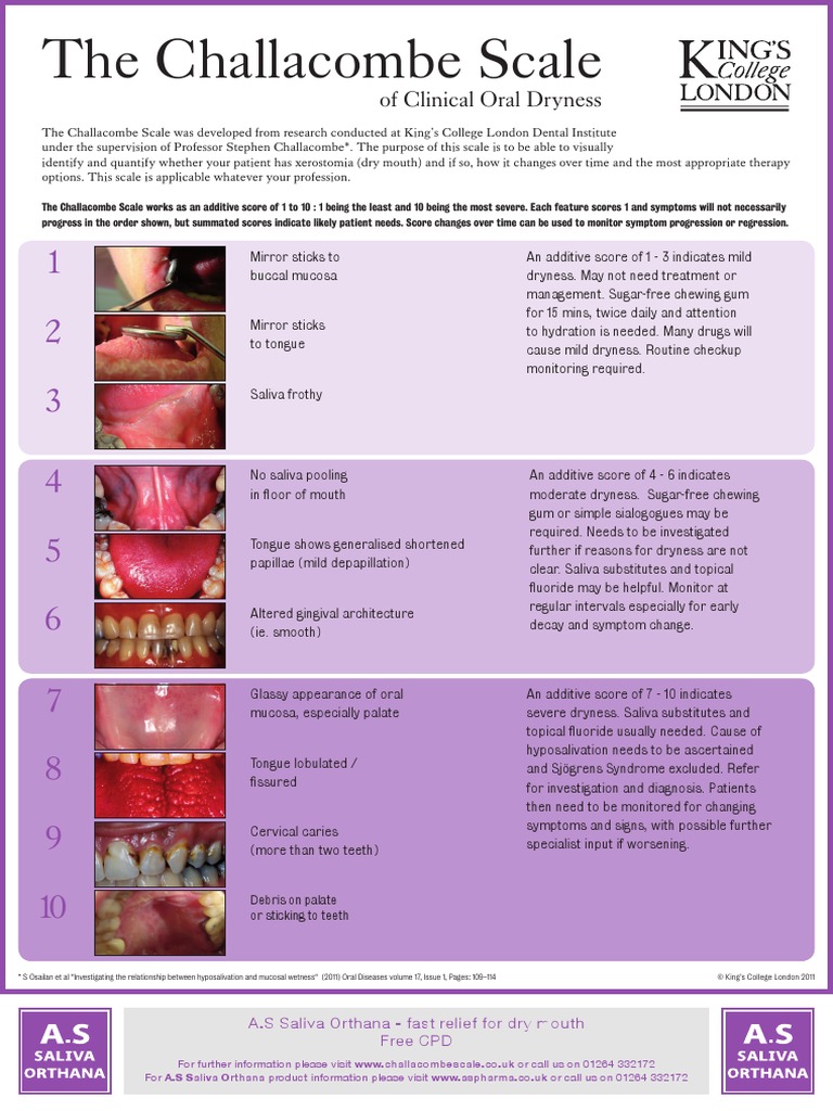 Challacombe Scale ENG | Especialidades médicas | Boca