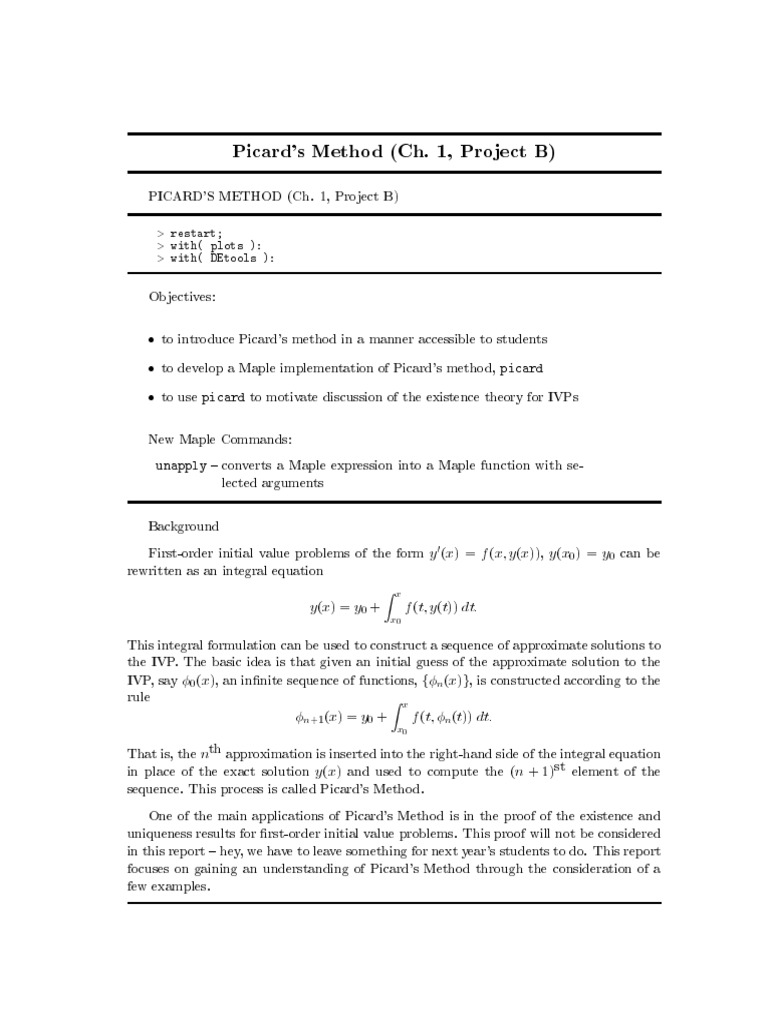 Restart With (Plots) : With (Detools) :: Picard Picard | PDF | Series ...