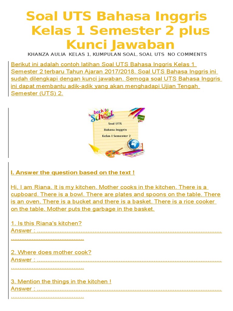 Soal Direction Kelas 10 - Gaya Modis