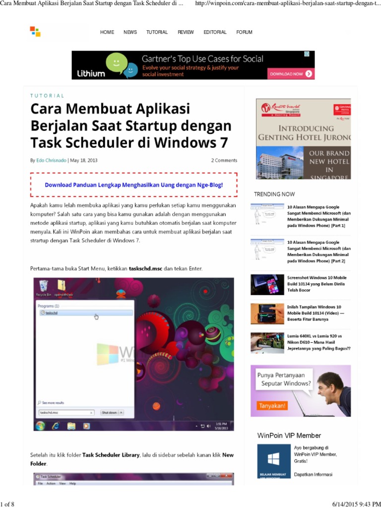 Cara Membuat Aplikasi Berjalan Saat Startup Dengan Task Scheduler Di ... Cara Membuat Aplikasi Berjalan Saat Startup Dengan Task Scheduler Di ...