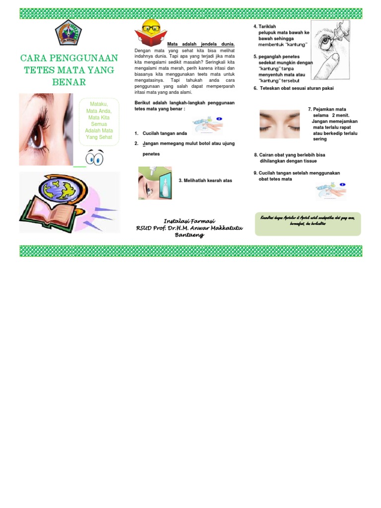 Cara Penggunaan Tetes Mata | PDF