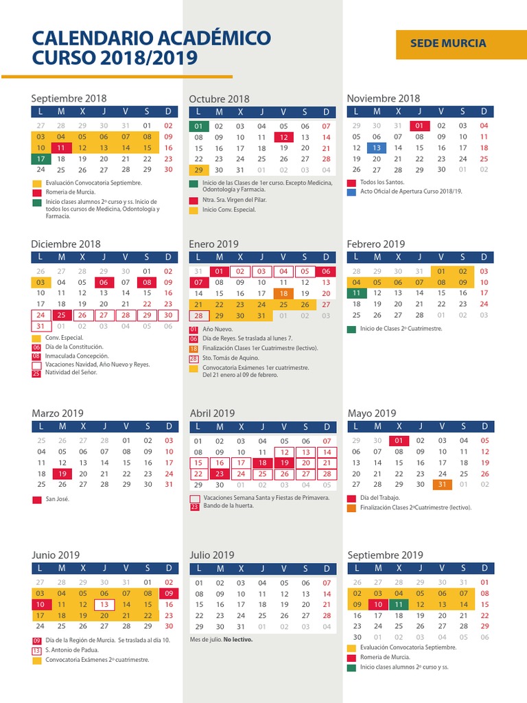 Calendario UCAM | PDF