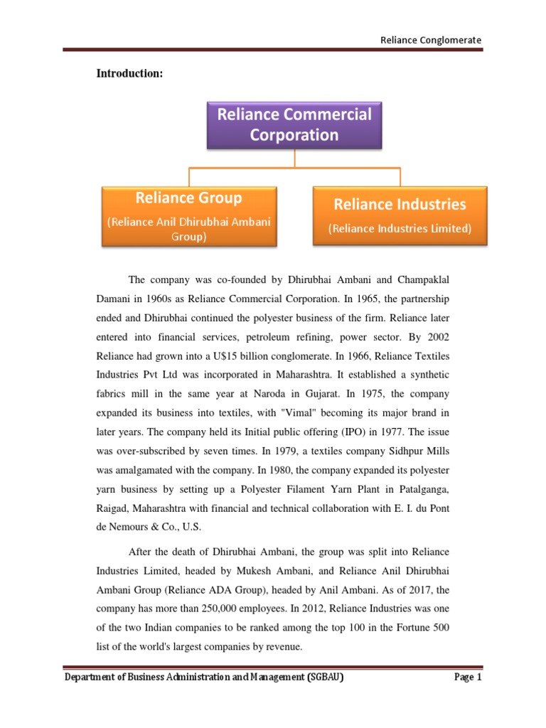 Reliance Commercial Corporation: Reliance Group Reliance Industries ...