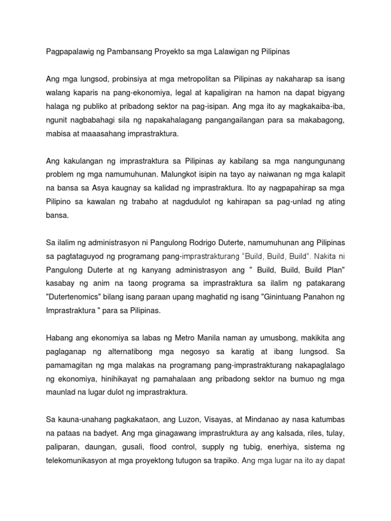 Dutertenomics 1 | PDF