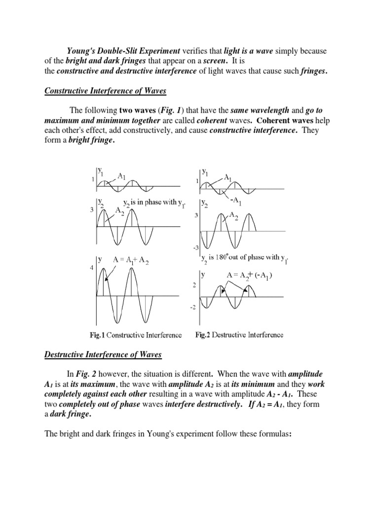 Light Wave Interference | PDF | Diffraction | Motion (Physics)