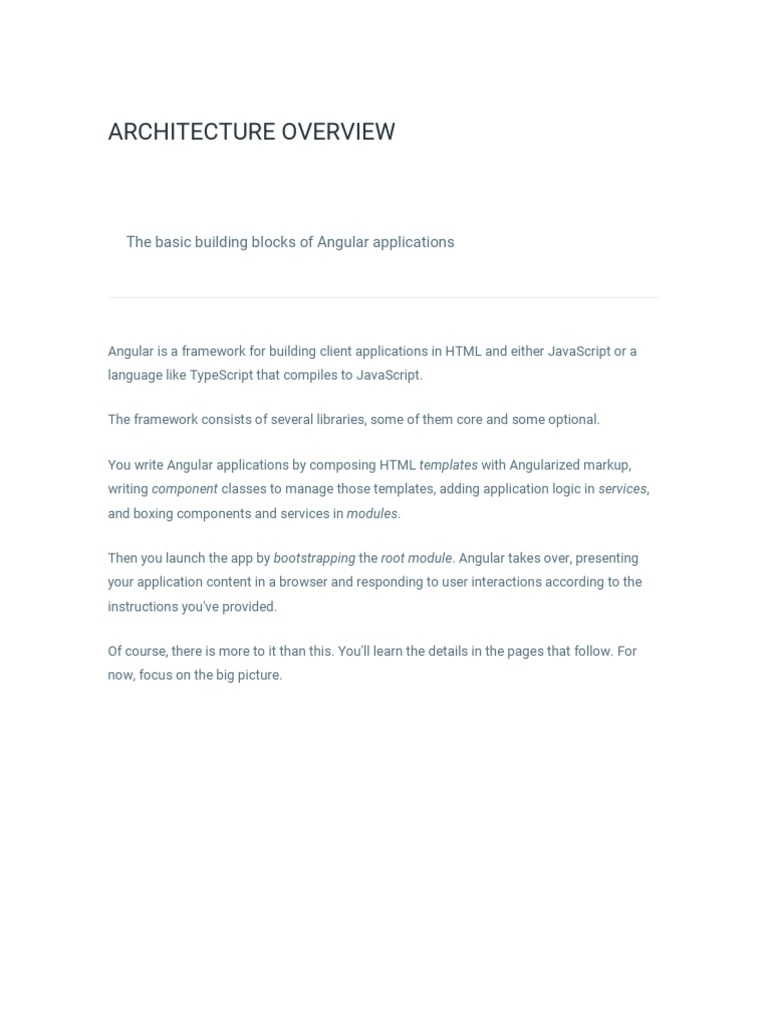 Angular 2 Architecture | PDF | Html Element | Modular Programming