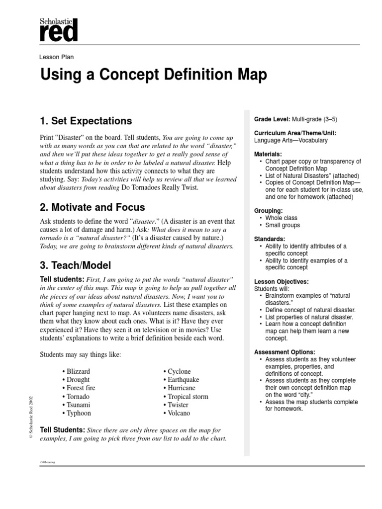 Using A Concept Definition Map: 1. Set Expectations | PDF | Tropical ... Using A Concept Definition Map: 1. Set Expectations | PDF | Tropical ...