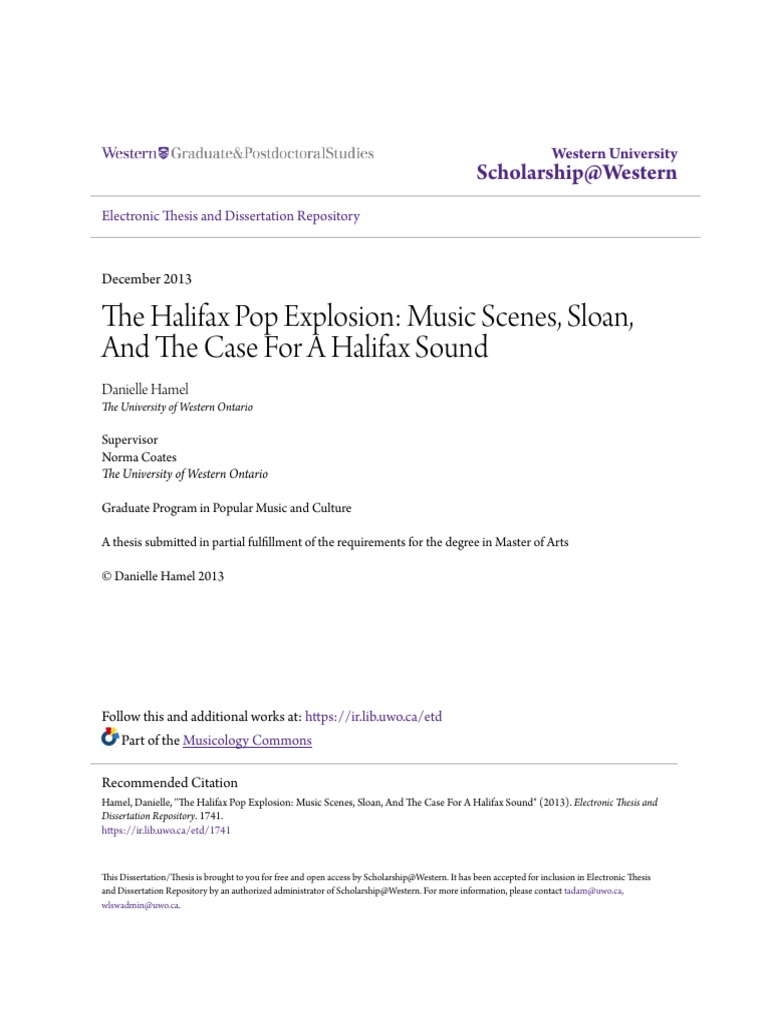 The Halifax Pop Explosion - Music Scenes Sloan and The Case For | PDF ...