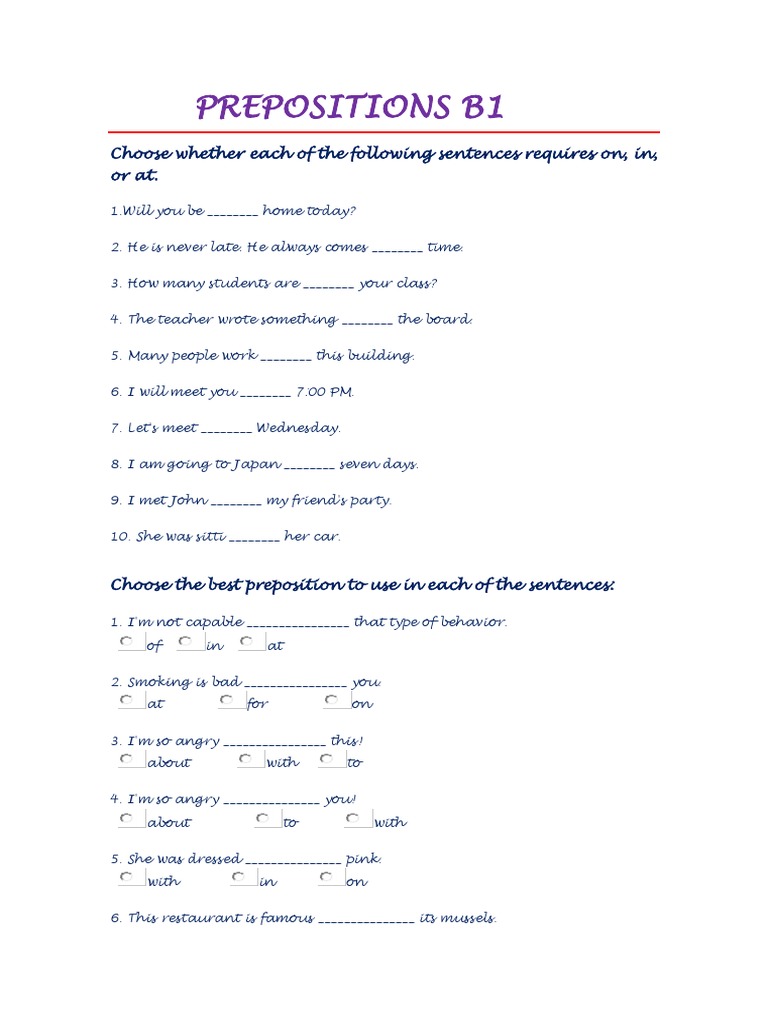 Prepositions Explained: A Comprehensive Guide to Using Prepositions Accurately | PDF