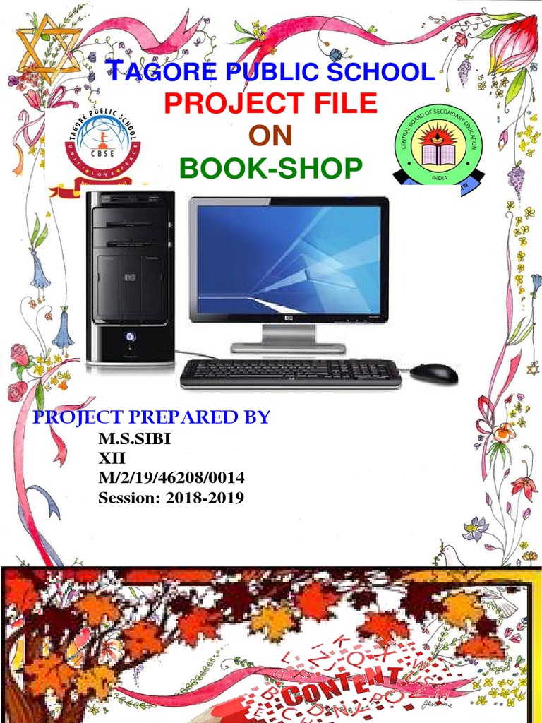 Book-Shop Cbse Class Xii Computer Science Project File | PDF | Computer ...