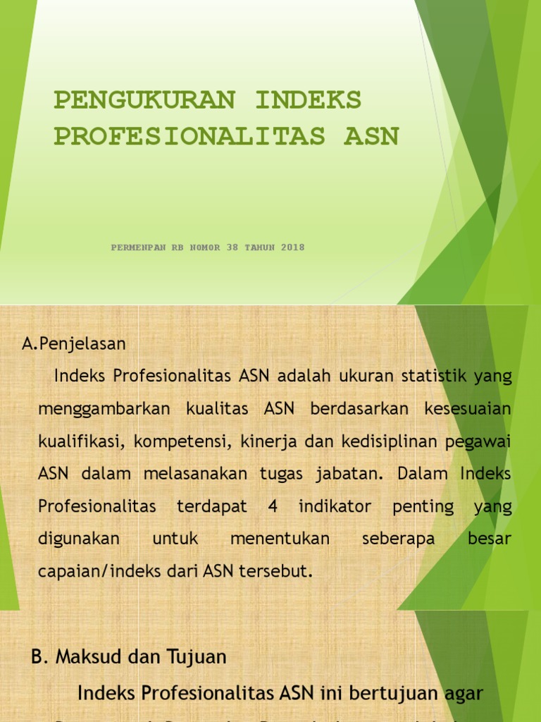 Presentasi Pengukuran Indeks Profesionalitas Asn | PDF
