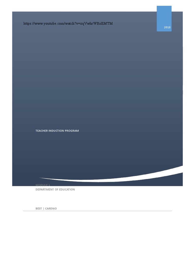 Tip Module 1 | PDF | Teachers | Learning