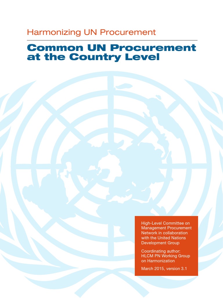 15 06 HarmonizingUNProcurement GUIDELINES Final | PDF | Procurement ...