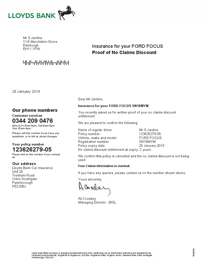 NCD Proof.PDF | Vehicle Insurance | Wheeled Vehicles