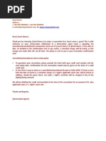 Retention Letter Sample 2 | PDF | Finance & Money Management