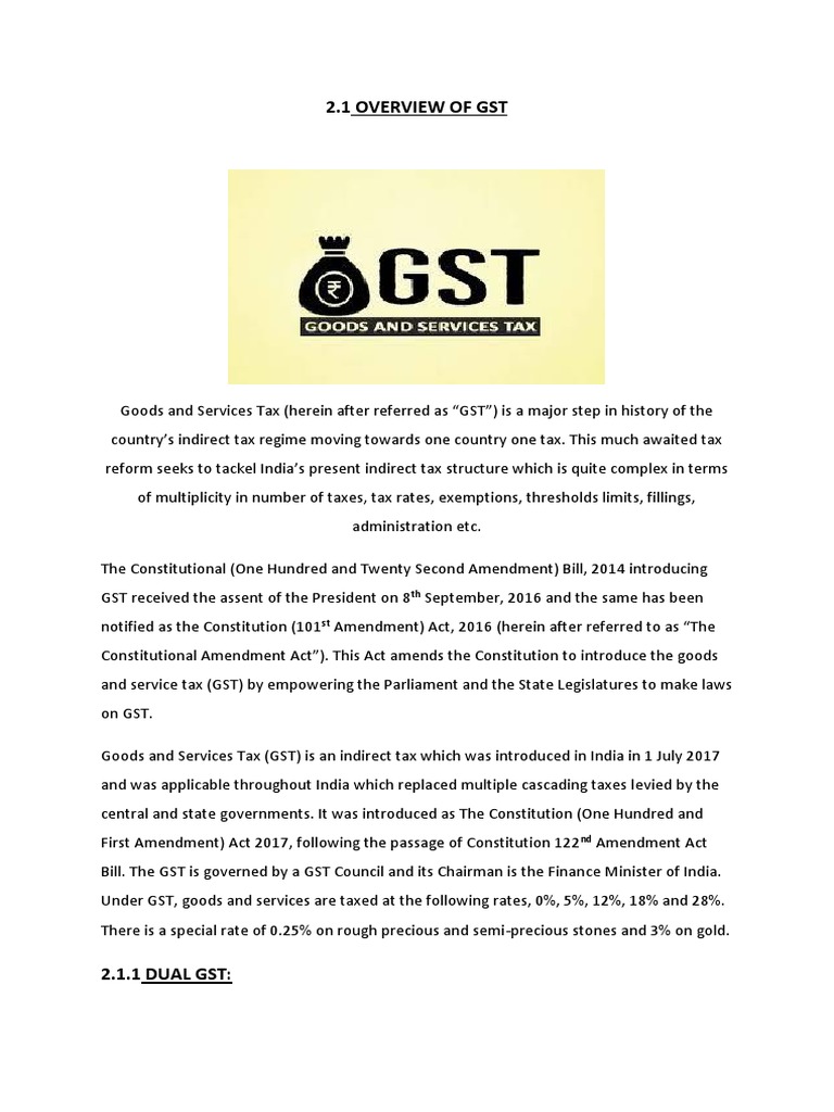 Overview of GST | PDF | Value Added Tax | Taxes