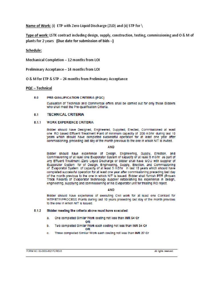 ETP & STP LSTK Contract Bid Details | PDF | Finance & Money Management ...