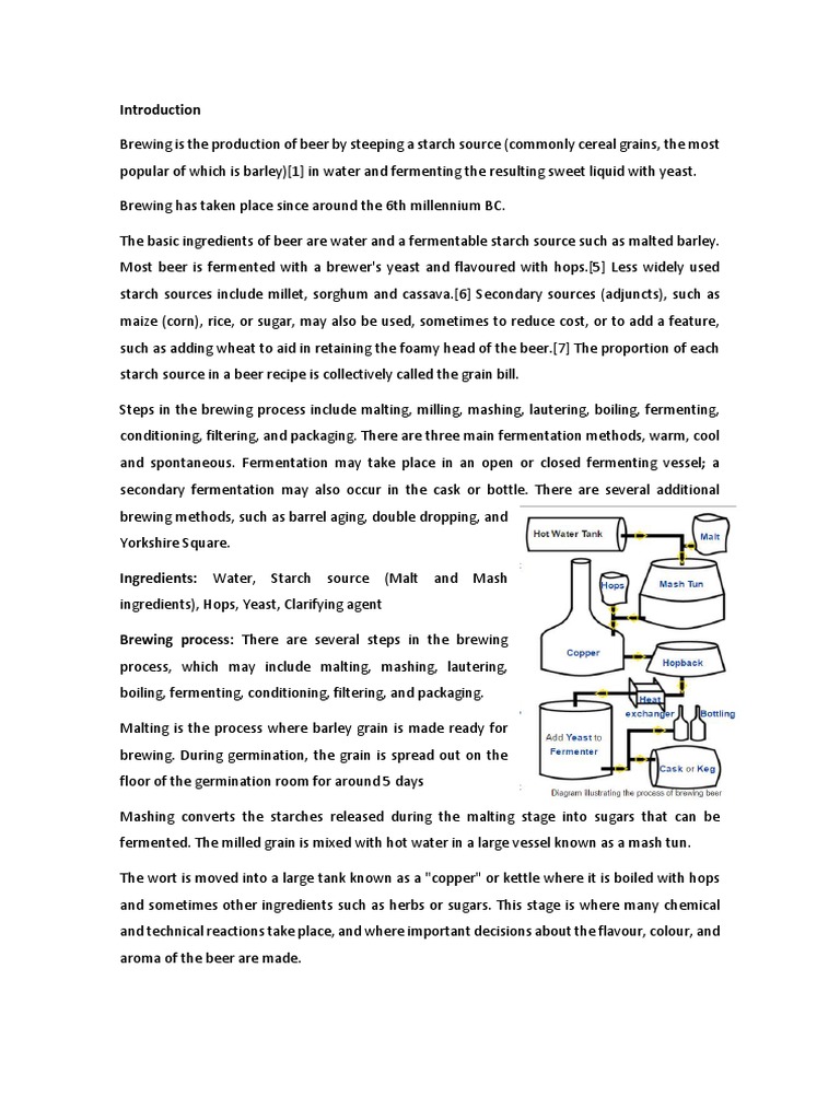 Brewing Process | PDF | Brewing | Beer