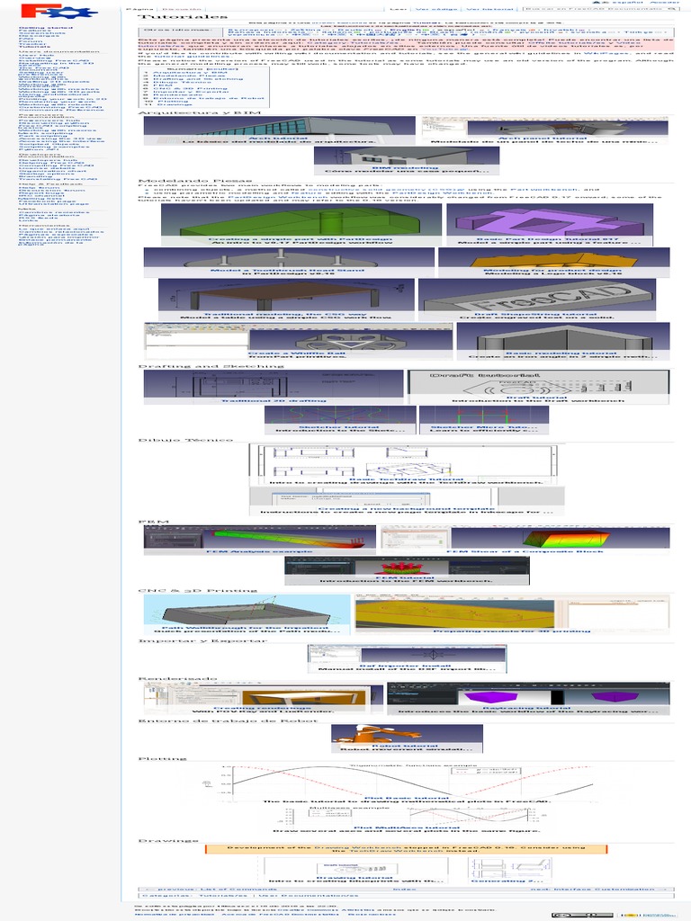 Tutoriales - FreeCAD Documentation | PDF | Informática | Software