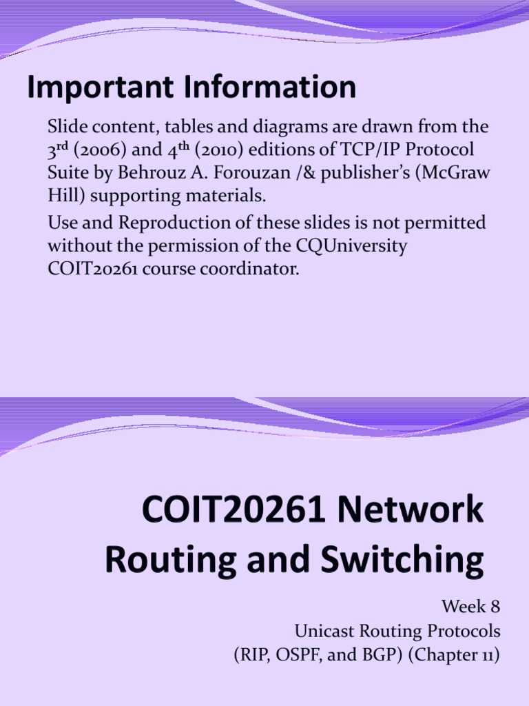 Unicast Routing Protocols Overview | PDF | Routing | Wide Area Network
