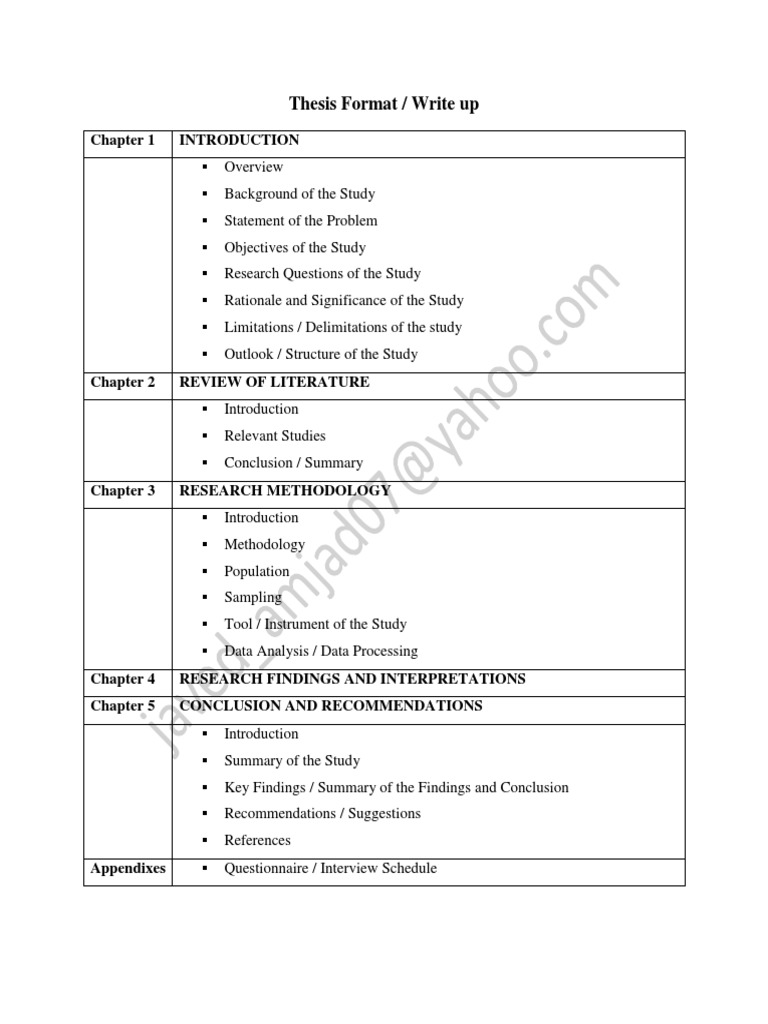 5 Thesis Formate | PDF | Quantitative Research | Data