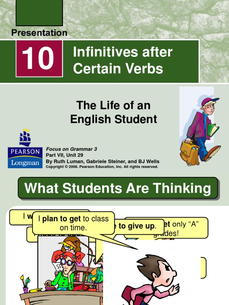 Infinitives Following Specific Verbs | PDF | Object (Grammar) | Verb