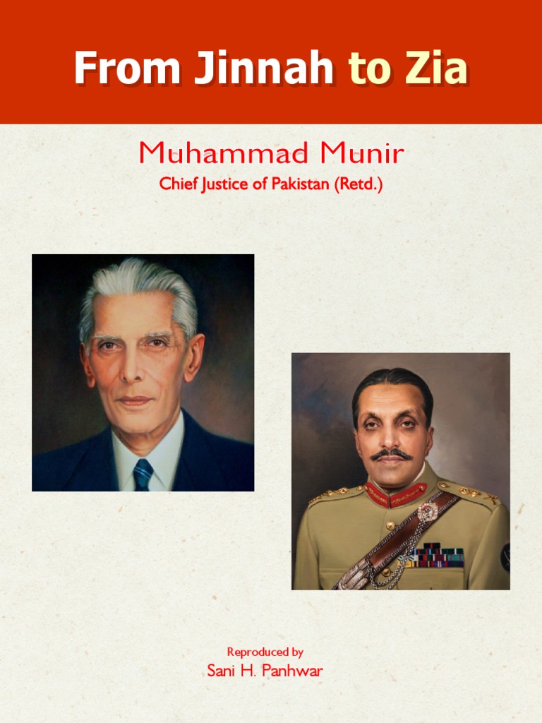 From Jinnah To Zia by Muhammad Munir Chief Justice Pakistan | PDF | Muhammad Zia Ul Haq | Pakistan