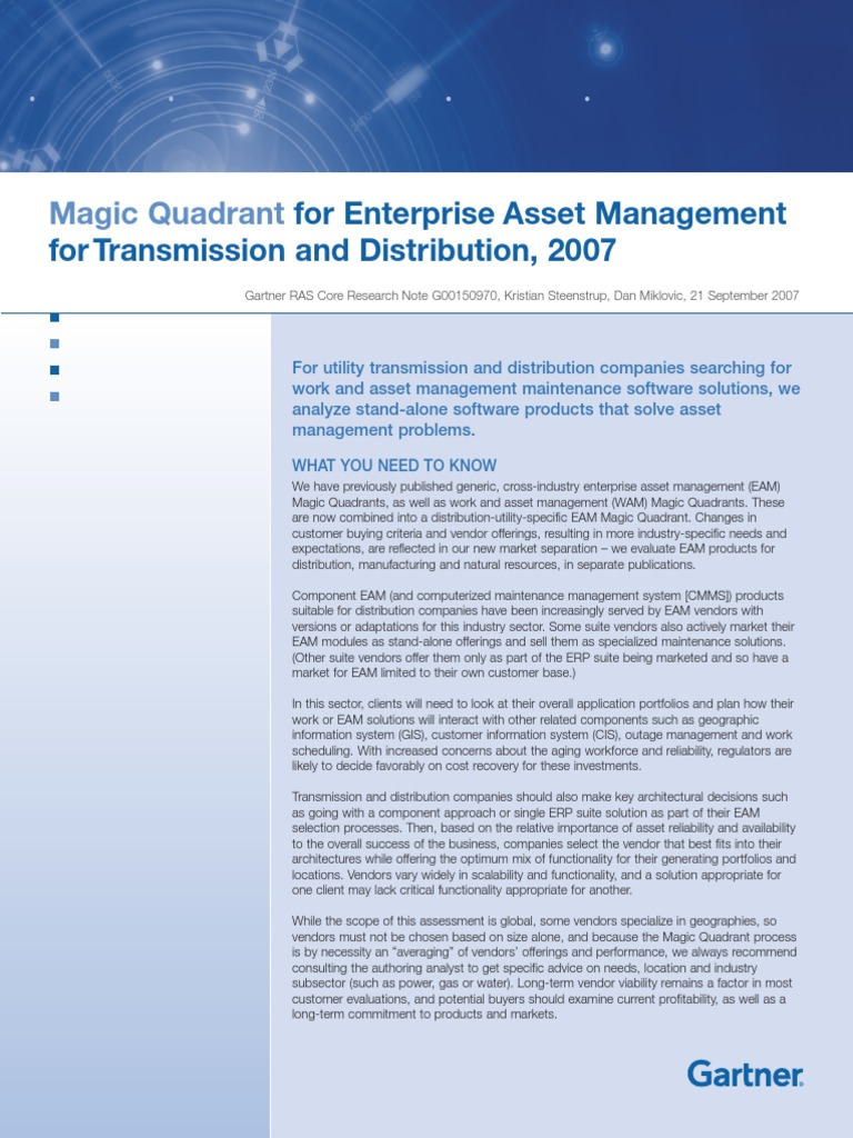 Magic Cuadrant PM | PDF | Enterprise Resource Planning | Asset Management