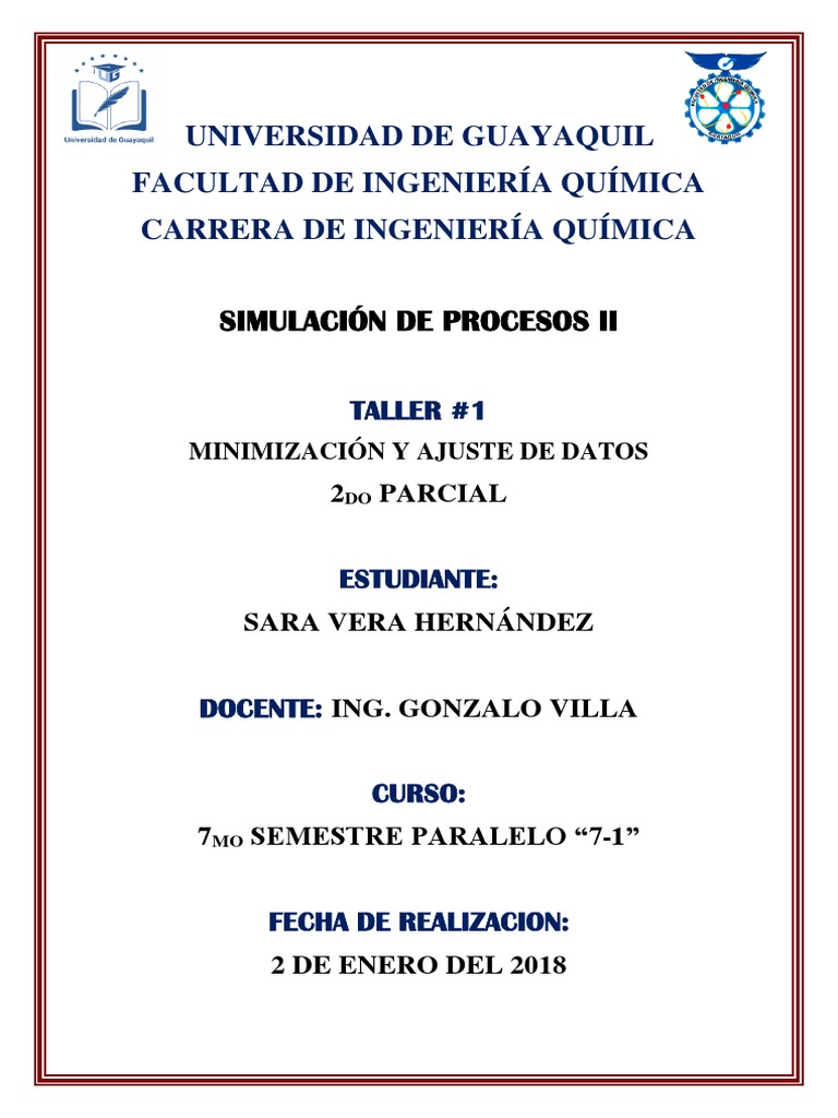 Taller1 Simu Ajuste de Datos | PDF | Optimización Matemática | División (Matemáticas)