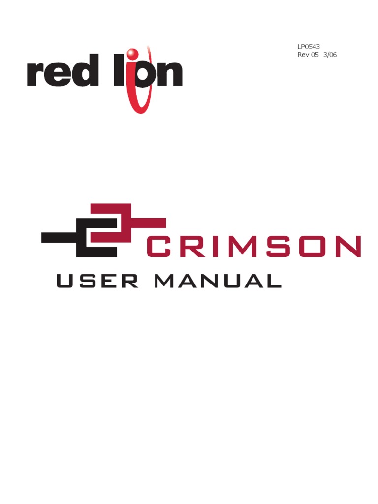 Crimson Manual | PDF | Control Theory | Programmable Logic Controller