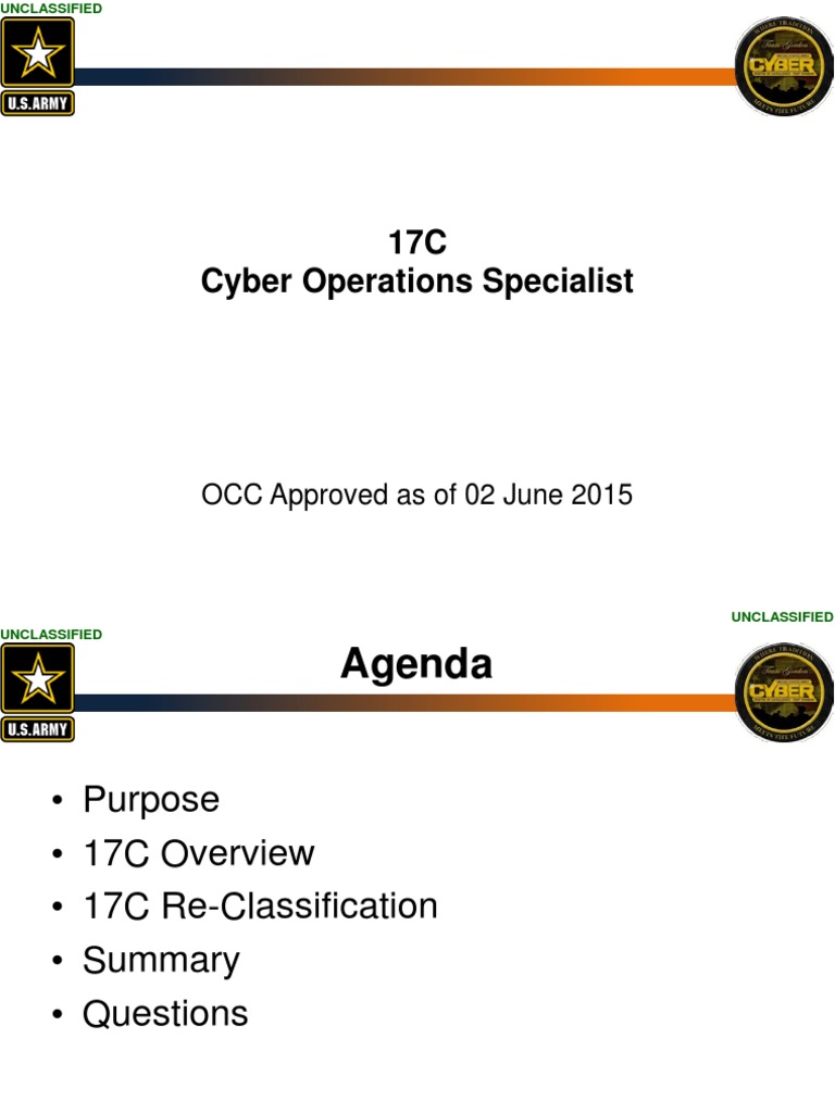 17C Reclassification Brief 20150602 | PDF | Security Clearance | Armed ...