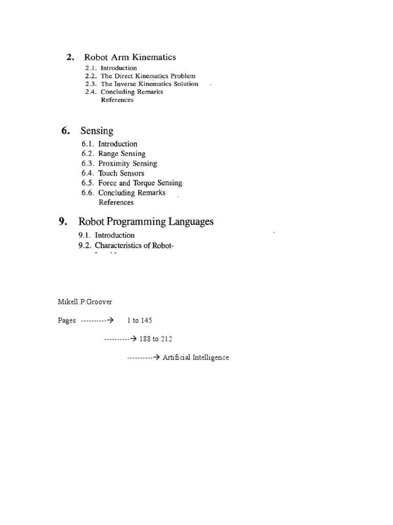 Principles of Robotics: Types and Components of Robots, Motion Analysis ...