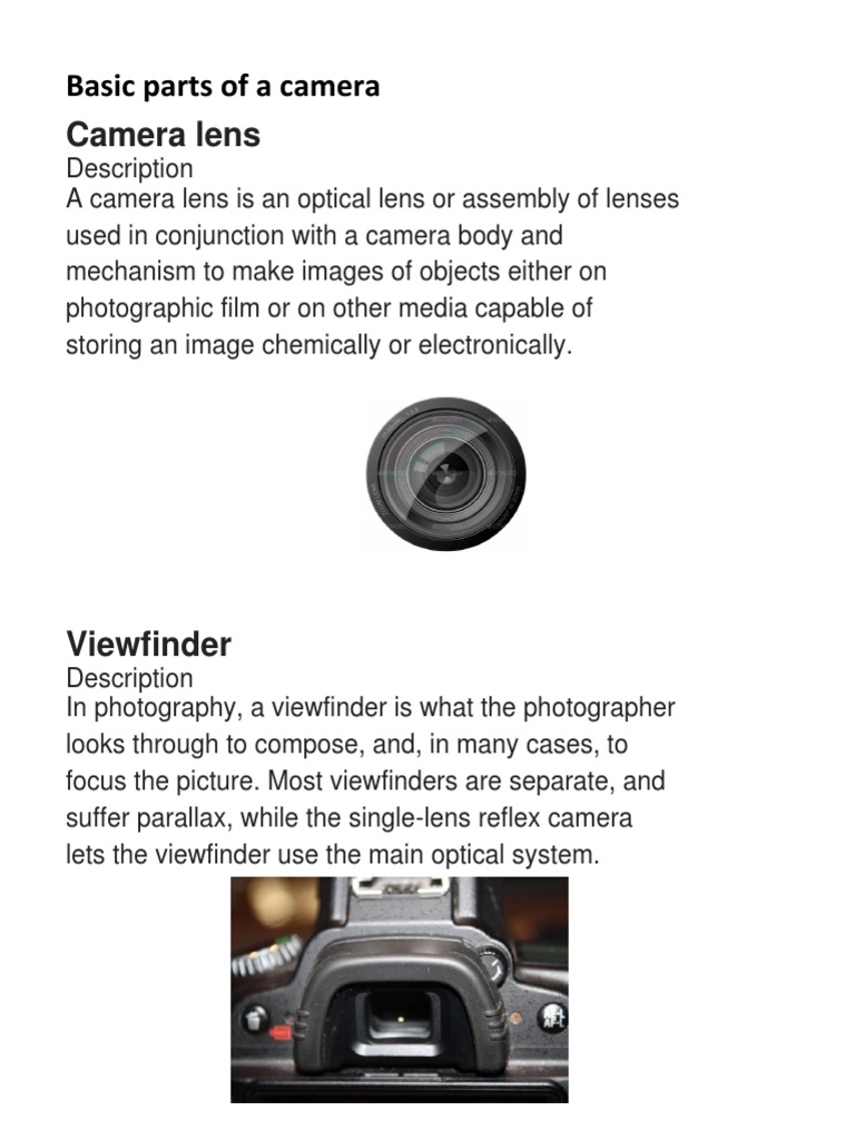 Essential Camera Parts Explained | PDF
