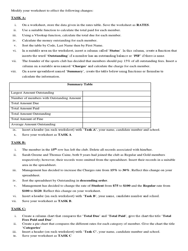 Edpm Notes CXC Form 4-5 | PDF | Worksheet | Spreadsheet